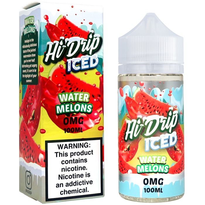 HI DRIP ICED | Water Melons 100ML eLiquid - Vape Bazaar