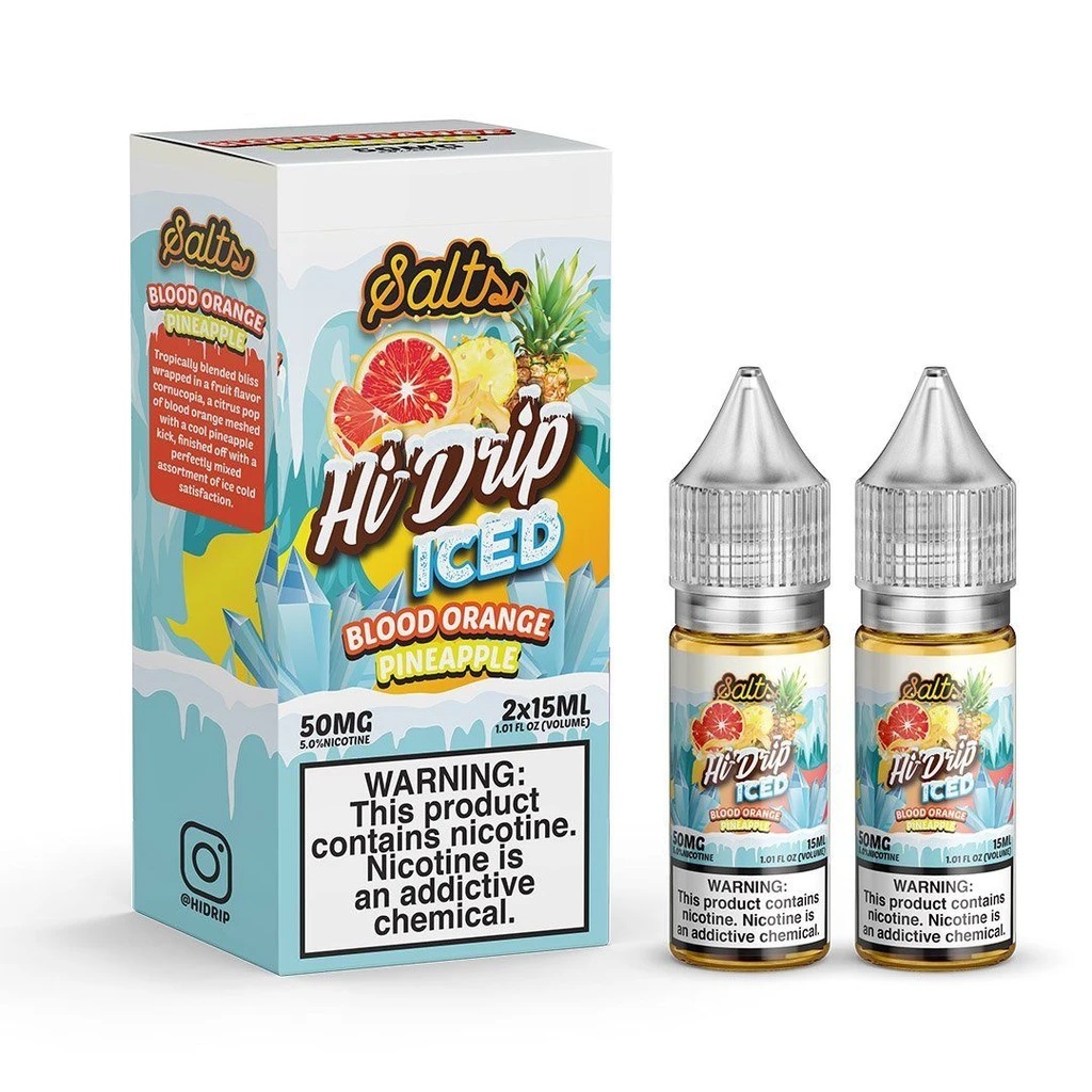 ICED Blood Orange Pineapple Salt Nic By HI-DRIP Salts (30ml) 20mg/50mg ...