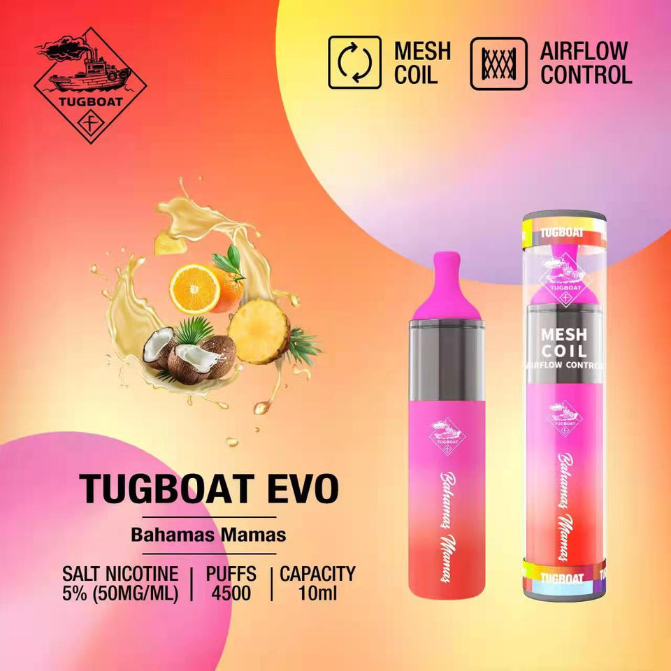 TUGBOAT EVO 4500 PUFFS - BAHAMAS MAMAS - Vape Bazaar