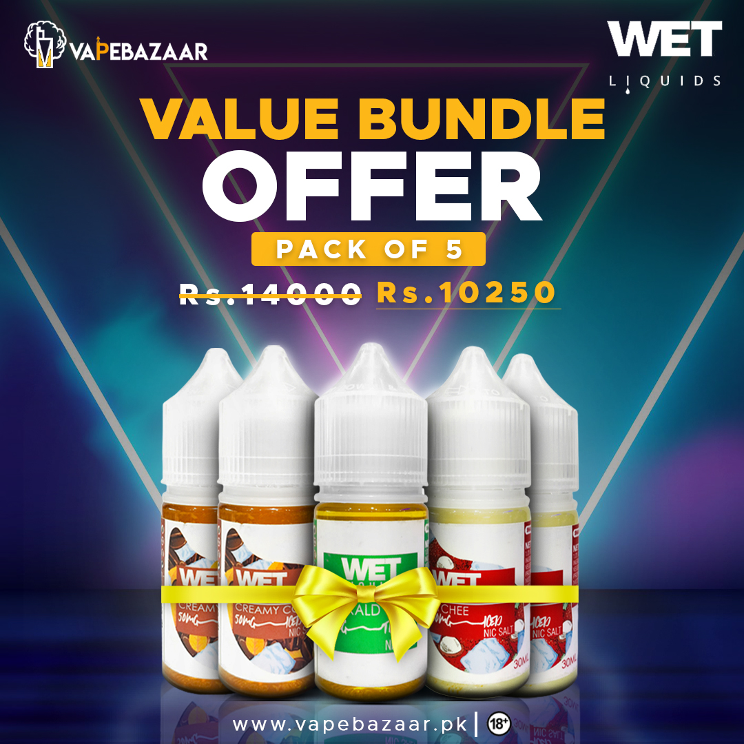WET LIQUIDS Value Bundle Offer Pack of 5 - Vape Bazaar