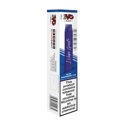 Order IVG Max Blue Raspberry Ice Disposable Vape 3000Puff - Vape Bazaar