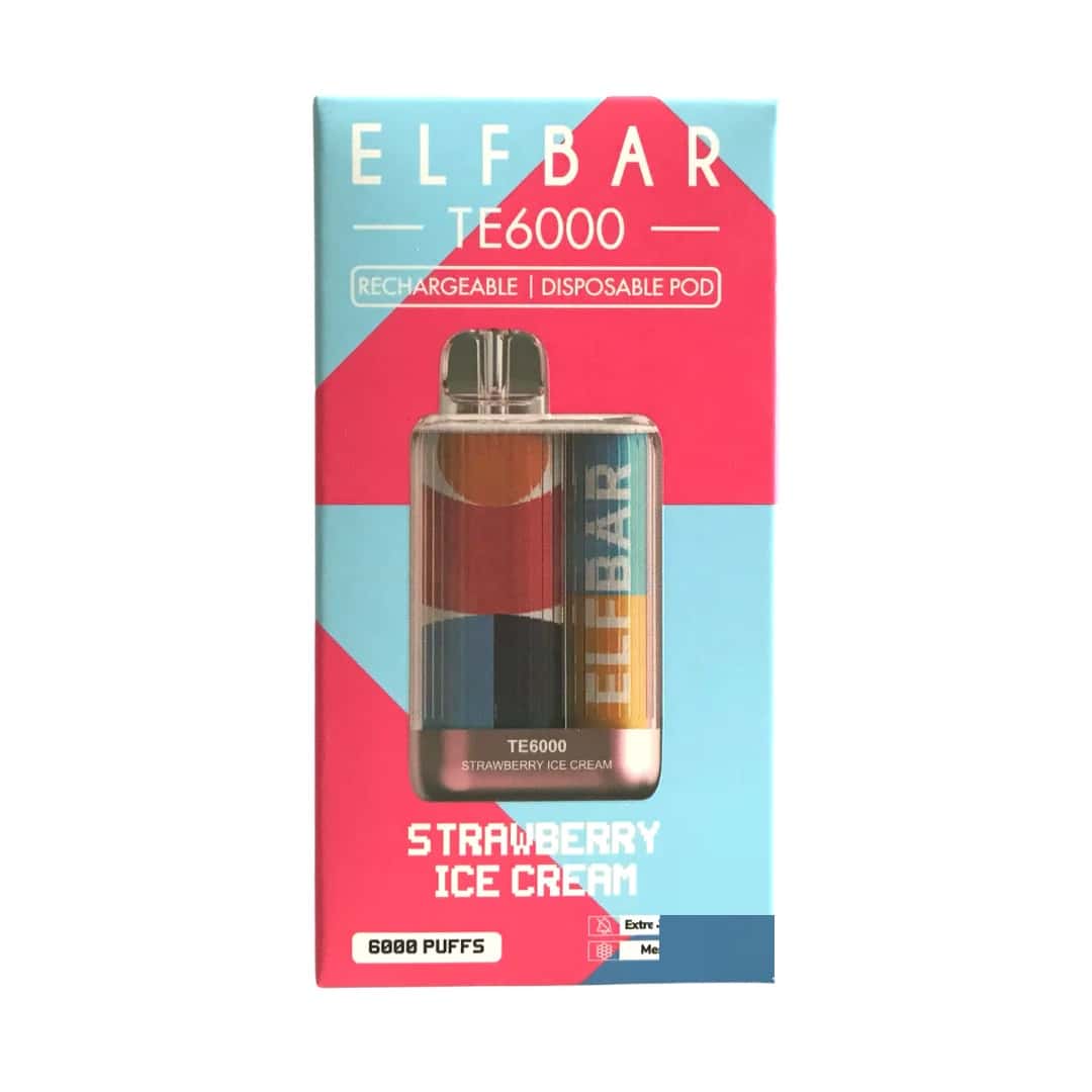 Elf Bar TE 6000 Strawberry Ice Cream Disposable Vape